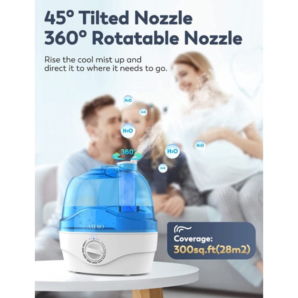 ARIBIO Humidifiers, 2.2L Humidifier for Bedroom Baby Room, Air with 10H ...