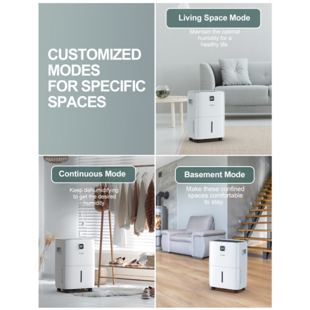 30L/Day Dehumidifiers for Home, Dehumidifiers with Digital Display ...